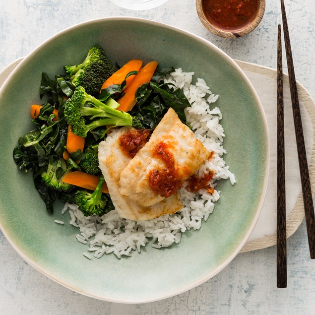 Pan-Fried Fish with Coconut Rice and Chilli Jam - My Food Bag