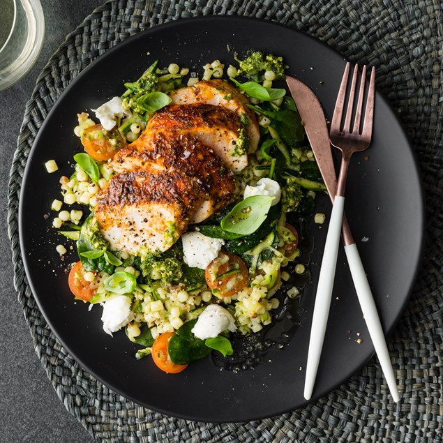 Italian Chicken Breast with Fregola, Mozzarella & Basil - My Food Bag