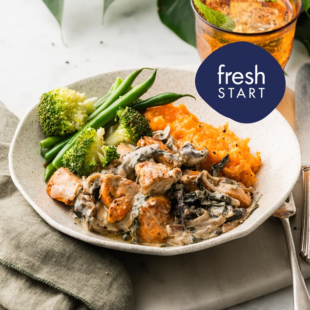 Ready Made Fresh Start Creamy Mushroom Chicken, Serves 1 - My Food Bag