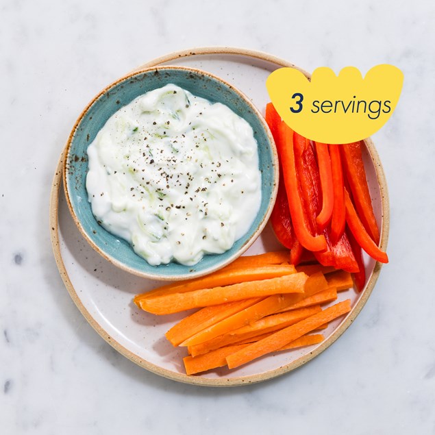 Veggie Sticks & Yoghurt Cucumber Dip - My Food Bag
