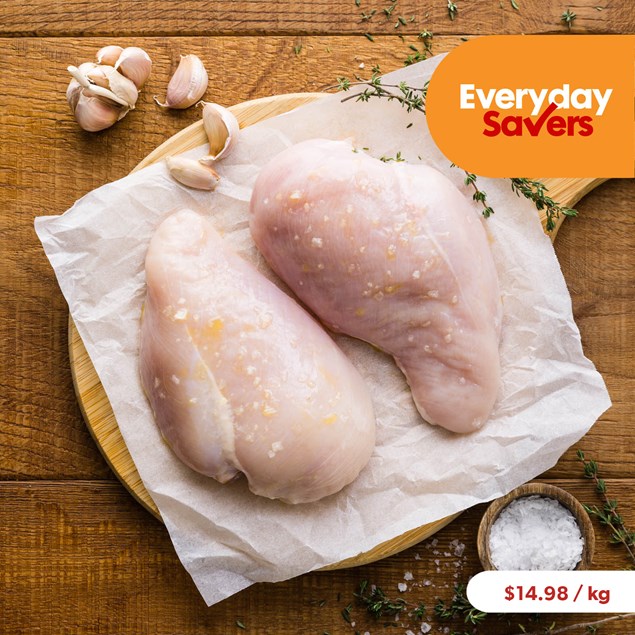 Everyday Savers Free Range Chicken Breast, 600g - My Food Bag