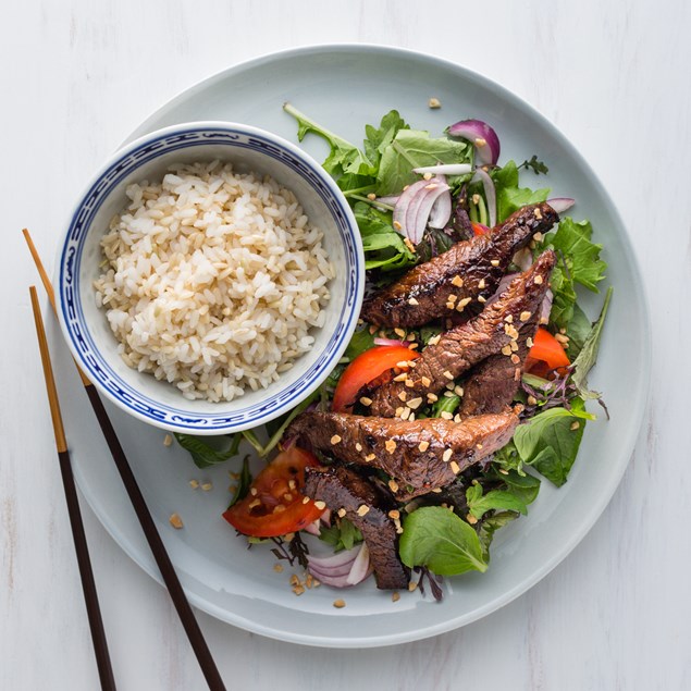 Shaking Beef Salad with Jasmine Rice & Chopped Peanuts - My Food Bag