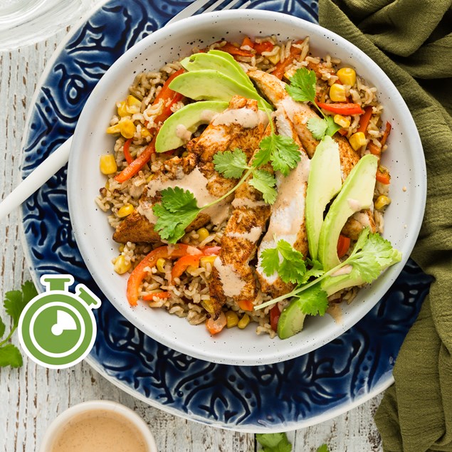15-Minute Mexi Chicken Fiesta Bowl with Supergrain Rice - My Food Bag