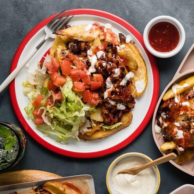 Loaded Veggie Mexican Wedges with Chilli Beans & Sour Cream - My Food Bag