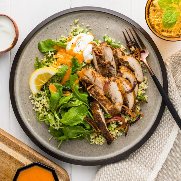 Lebanese 7 Spice Chicken with Jeweled Winter Tabbouleh - My Food Bag