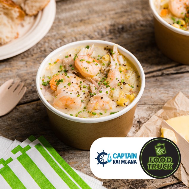 Captain Kai Moana's Smoked Fish & Prawn Chowder with Oven Baked ...