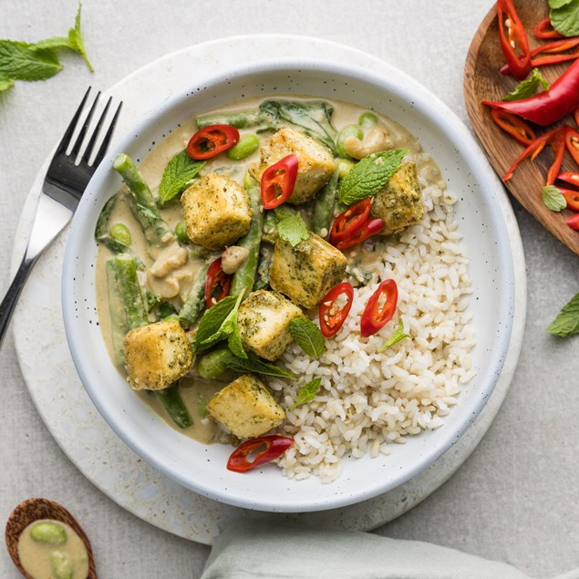 Thai Green Miso Curry with Crispy Makrut Tofu & Mint - My Food Bag