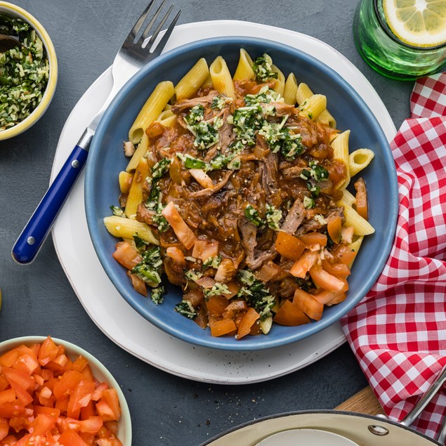 Spring Pulled Beef Ragù with Homemade Pesto - My Food Bag