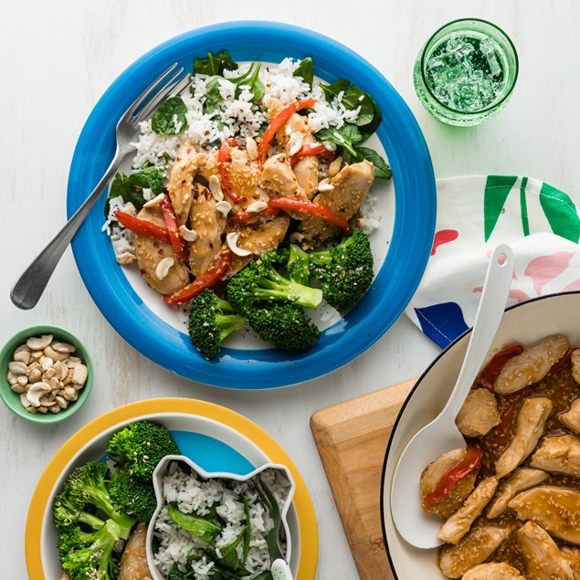 Saucy Sesame & Cashew Chicken with Coconut Rice - My Food Bag