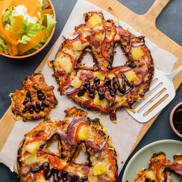 Spooky Hawaiian Bacon Pizza with BBQ Sauce - My Food Bag