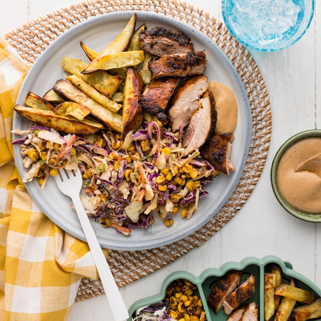 Grilled Cajun Chicken with Maple Kumara Chips & Smoky Mayo - My Food Bag
