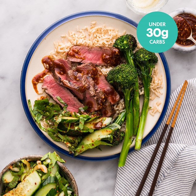 Korean Style Beef Rump Steak with Quick Kimchi & Charred Broccoli - My ...
