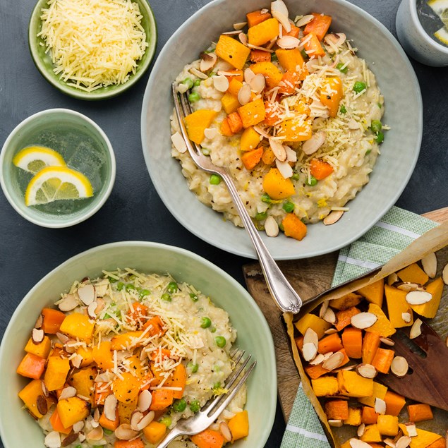 Autumnal Veggie Risotto with Roasted Pumpkin & Almonds - My Food Bag