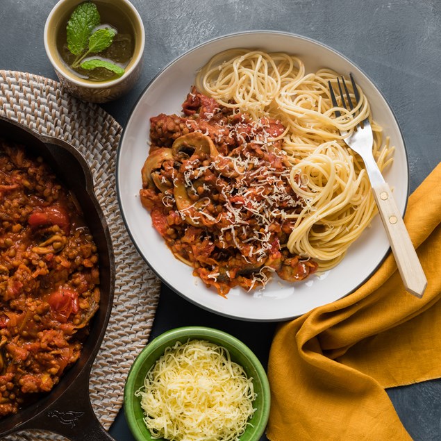 Ultimate Veggie Ragu with Spaghetti & Parmesan - My Food Bag