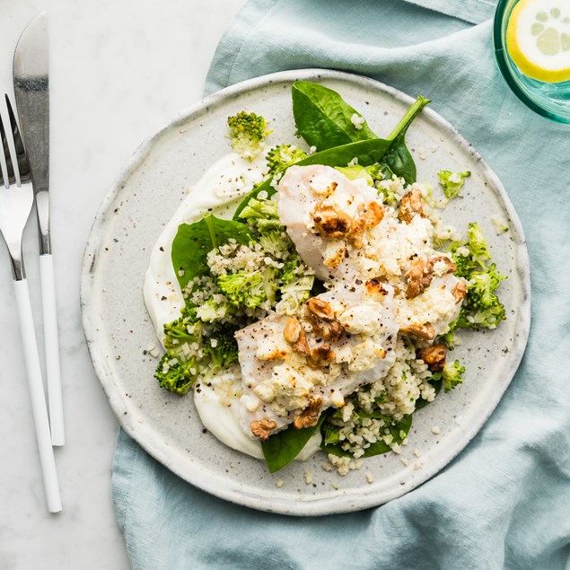 Walnut & Feta Fish Tarator with Bulgur Tabbouleh - My Food Bag