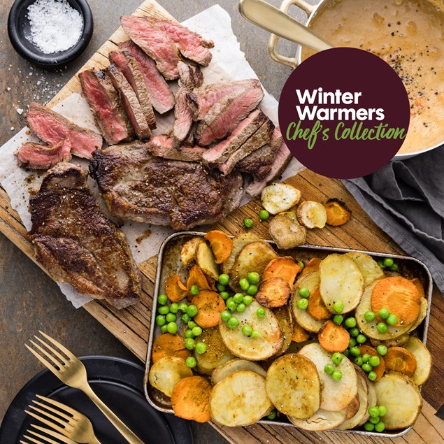 Indian-Style Beef Steaks with Roasties & Creamy Curry Sauce - My Food Bag