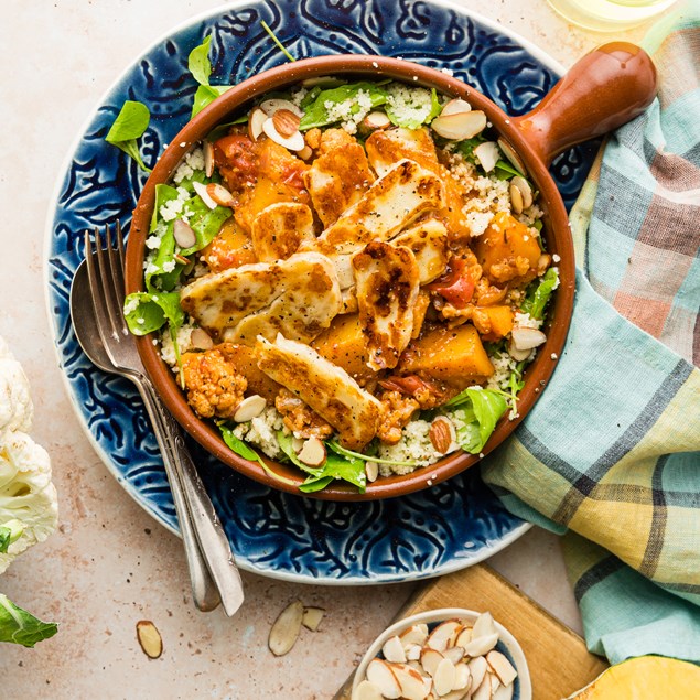 Harissa & Haloumi Tagine with Almond Couscous - My Food Bag