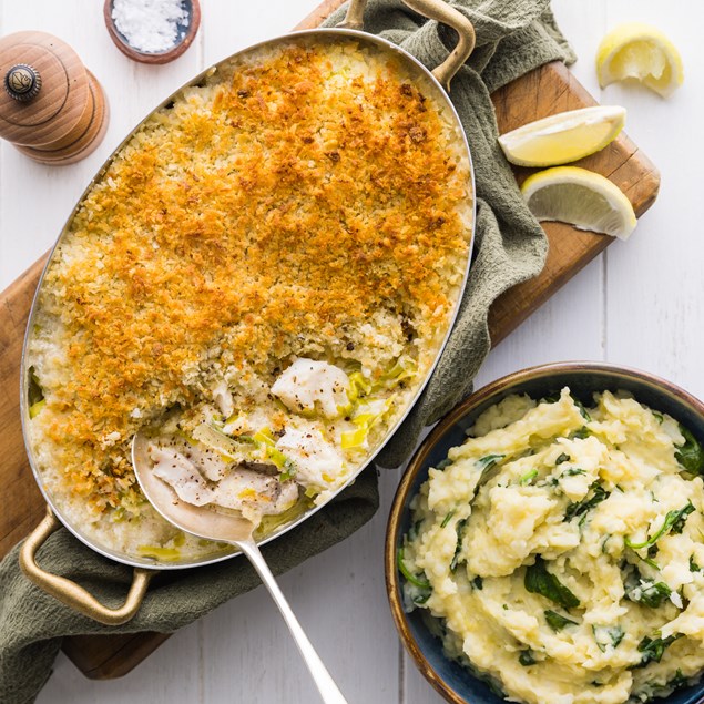 Crunchy Baked Fish with Creamy Leek & Potato Mash - My Food Bag