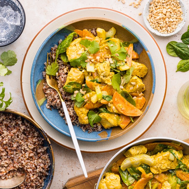 Thai Makrut Curried Chicken with Supergrains & Peanuts - My Food Bag