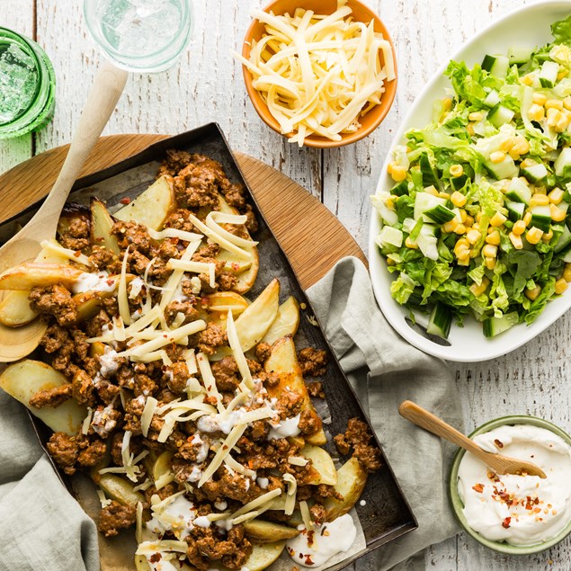 Mexican Beef Loaded Kūmara Wedges with Chipotle & Sour Cream - My Food Bag