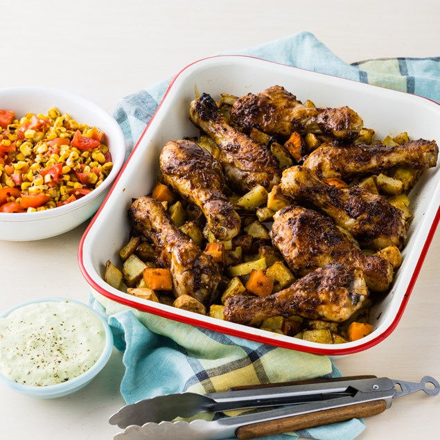 Chipotle Chicken Drum Traybake with Avo Smash - My Food Bag