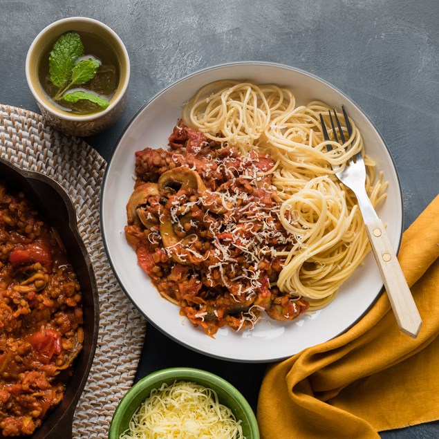 Veggie-Packed Spag Bol with Parmesan - My Food Bag
