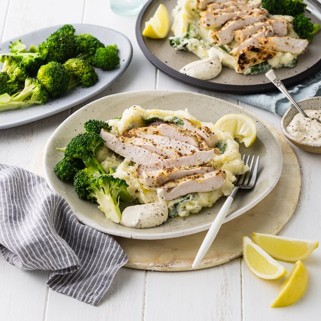 Crowd Favourite Lemon & Mustard Chicken with Mash & Caper Mayo - My ...