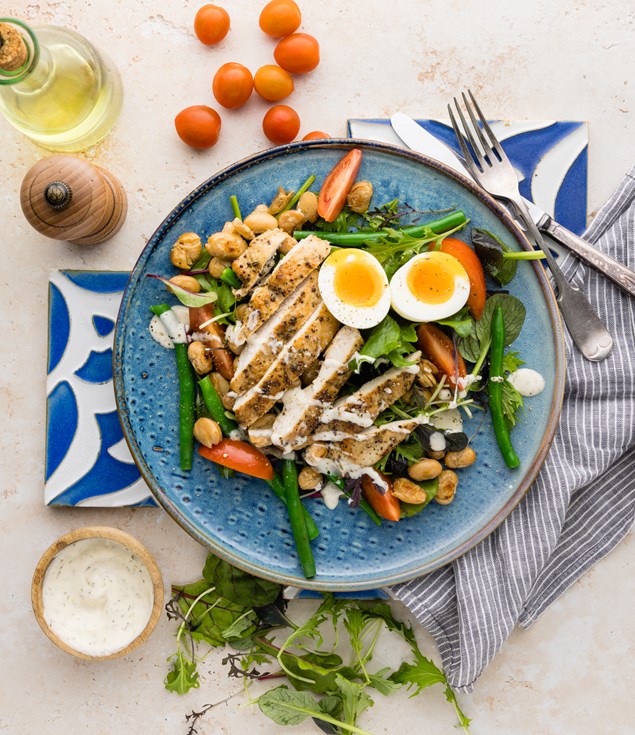 Chicken Niçoise Salad with Crispy Butter Beans & Caper Mayo - My Food Bag