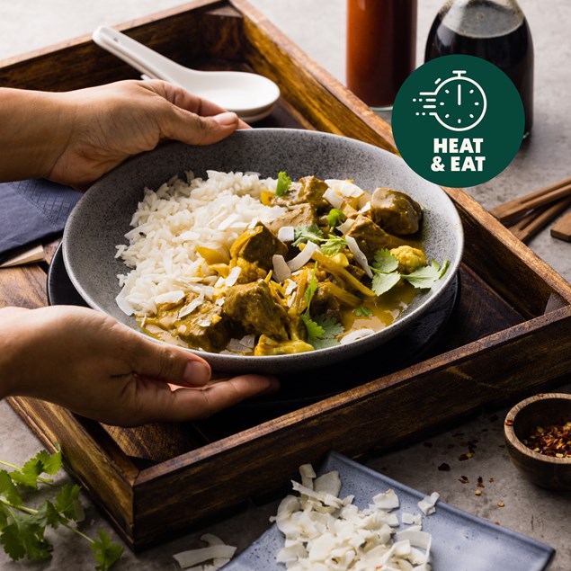 Ready Made Beef Rendang with Fresh Bok Choy - My Food Bag