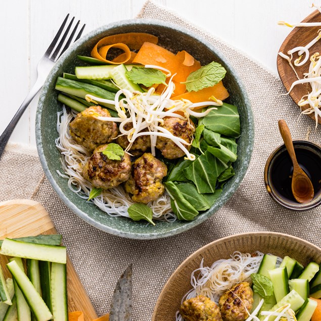 Fragrant Pork Bun Cha Bowl with Fresh Mint & Nuoc Cham - My Food Bag