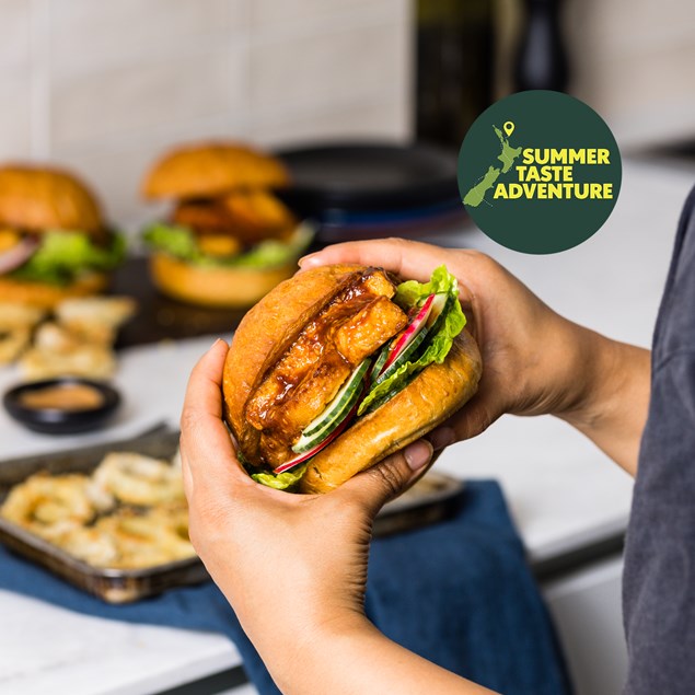 Tiger Burger Korean-Style Tofu Burger with Peanuts & Gochujang Ranch ...