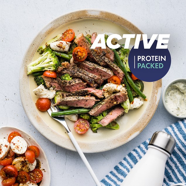 Beef Sirloin Steak Salad with Piccolo Mozzarella & Basil Pesto Mayo ...
