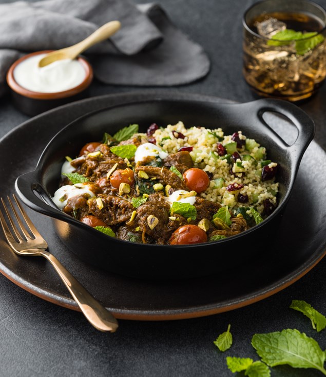 Pulled Lamb & Fig Tagine with Jewelled Bulgur & Pistachios - My Food Bag