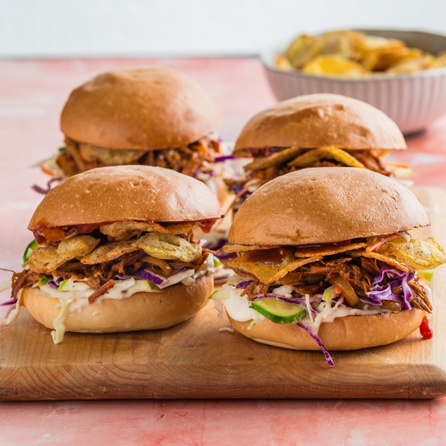 Pre-Prepped Texan Pulled Pork Crunch Burger with Ranch Slaw - My Food Bag