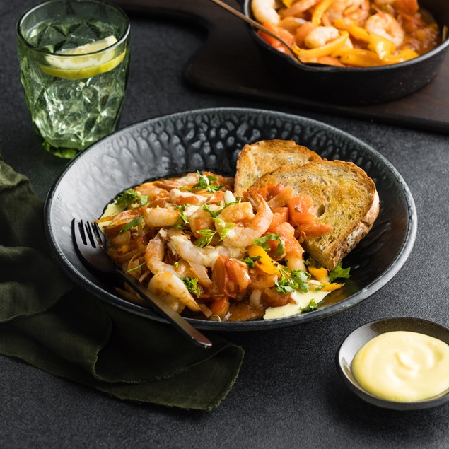 Mojo Rojo Prawns with Charred Ciabatta & Saffron Aioli - My Food Bag