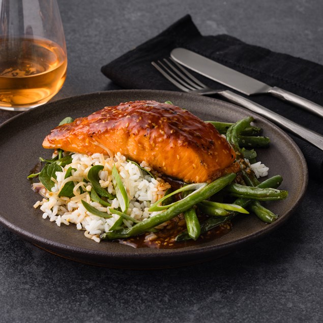 Korean Sticky Chilli Salmon with Mung Bean Rice - My Food Bag