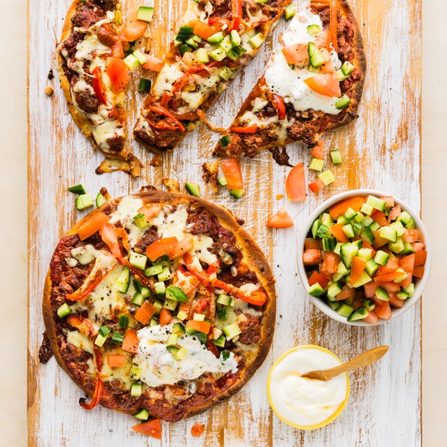 Greek-Spiced Beef Flatbreads with Cucumber & Honey Yoghurt - My Food Bag