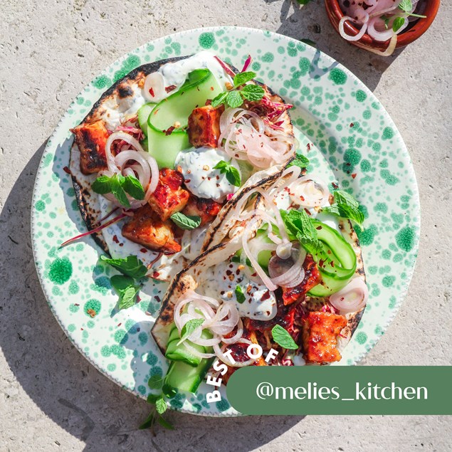 Melie's Indian Tamarind-Glazed Haloumi Tacos with Minty Yoghurt - My ...