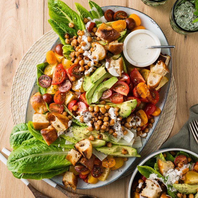 Avocado & Smoky Chickpea Caesar Salad with Focaccia Croutons - My Food Bag