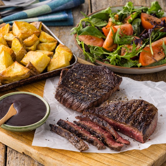 15-Minute BBQ Beef Rump Steaks with Cherry BBQ Sauce - My Food Bag