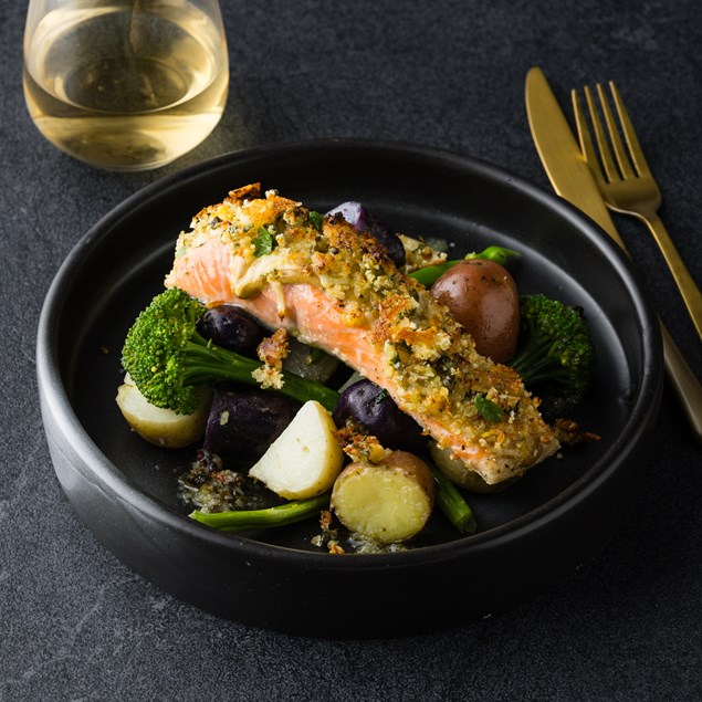 Gremolata-Crusted Salmon with Piccolo Potatoes & Broccolini - My Food Bag