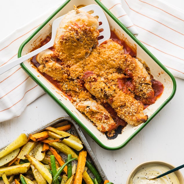 Cheat's Cheesy Chicken Parmy with Fire-Roasted Tomato Sauce - My Food Bag