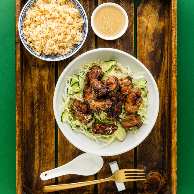 Fried Chicken Karaage with Sesame Slaw & Miso Butter Rice - My Food Bag
