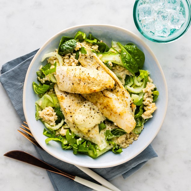 Fragrant Thai-Style Snapper & Coconut Vinaigrette with Rice Salad ...