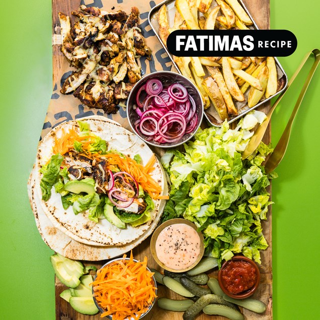 Fatima's BBQ Cheesy Chicken Pita with Chips & Tomato Chutney - My Food Bag
