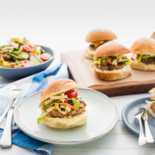 Pork, Apple and Cranberry Burgers with Lettuce Slaw - My Food Bag