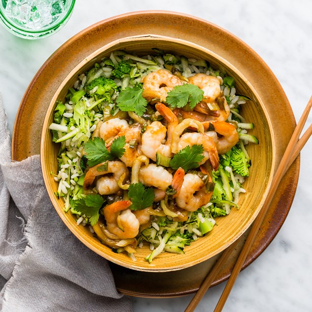 Ca Kho To Prawns with Brown Rice & Greens - My Food Bag